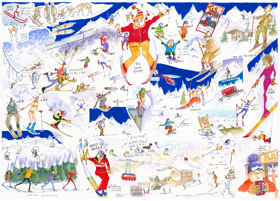 HEADING FOR THE SLOPES - Giclée Print limited edition of 300 – Tim ...