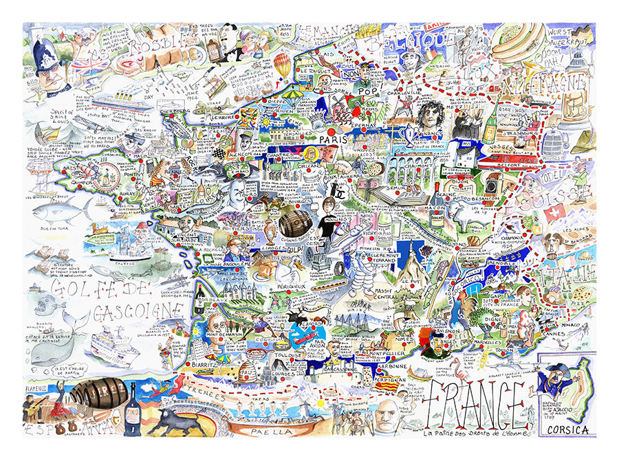 MAP OF FRANCE 02 – Tim Bulmer | Humorous Cartoons for all occasions ...