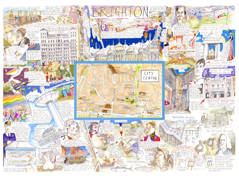 MAP OF BRIGHTON Giclée Print limited edition of 300 – Tim Bulmer ...