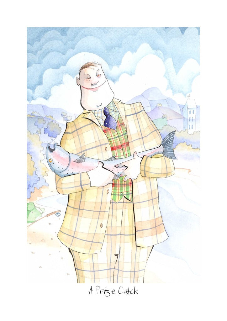 A Prize Catch – Tim Bulmer | Humorous Cartoons for all occasions signed ...