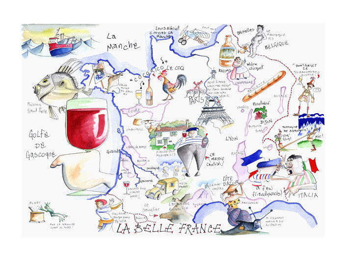 MAP OF FRANCE – Tim Bulmer | Humorous Cartoons for all occasions signed ...