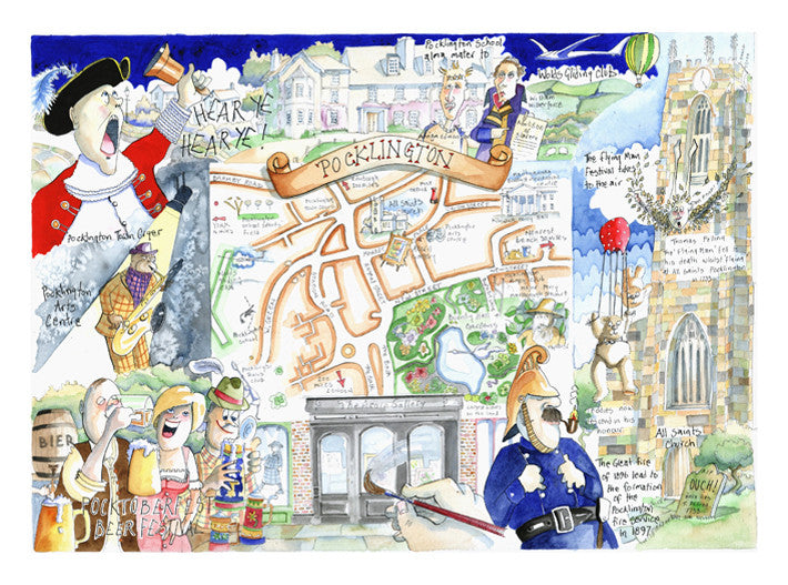 MAP OF POCKLINGTON – Tim Bulmer | Humorous Cartoons for all occasions ...