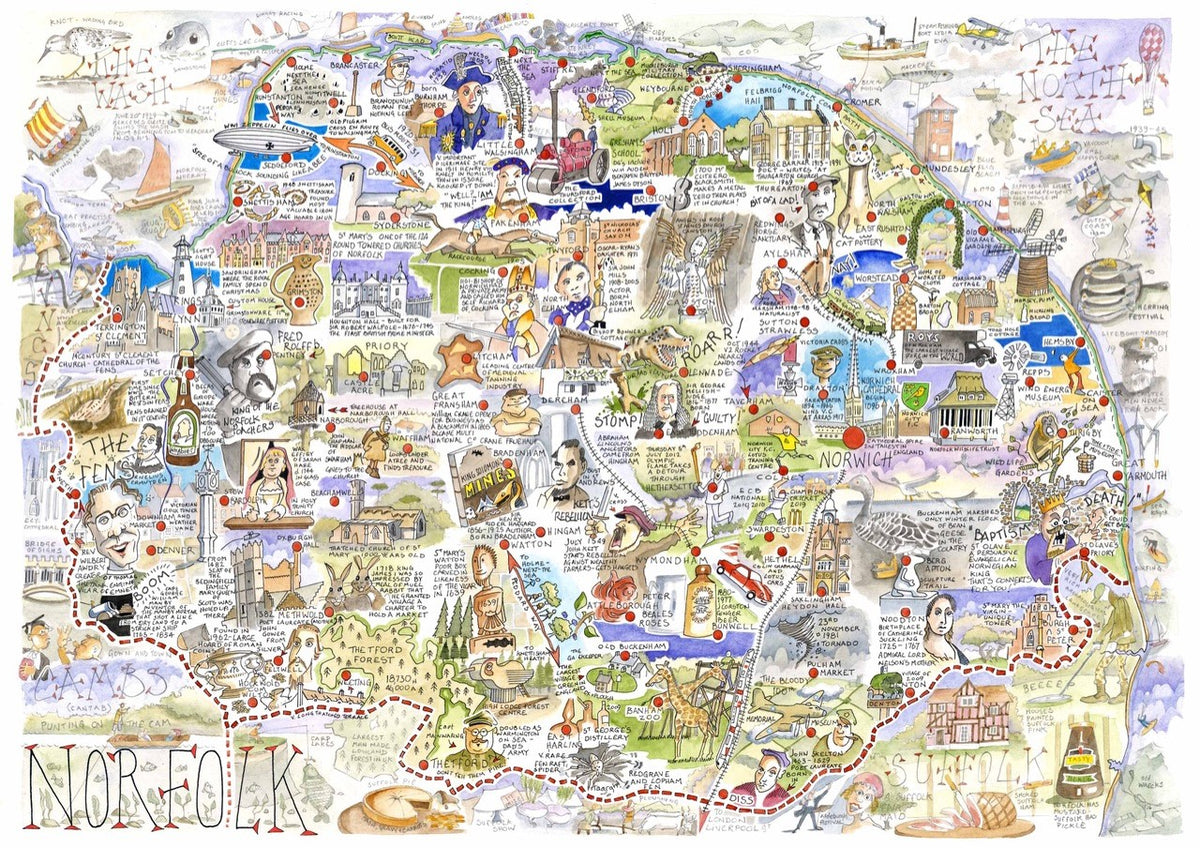 MAP OF NORFOLK – Tim Bulmer | Humorous Cartoons for all occasions ...