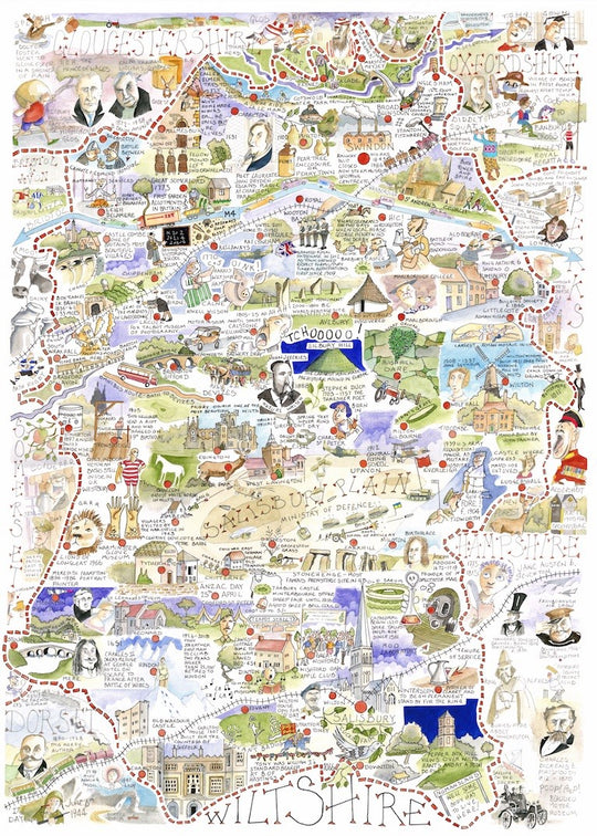 MAP OF WILTSHIRE – Tim Bulmer | Humorous Cartoons for all occasions ...
